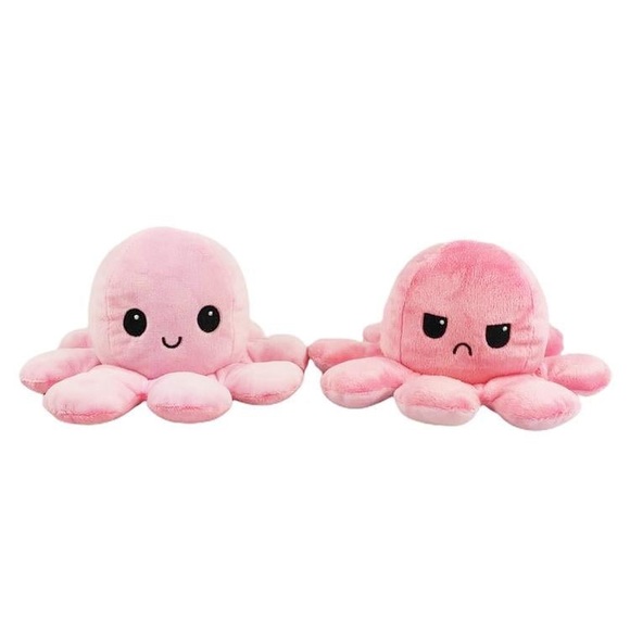 Toys | Octoplushie Cute Soft Reversible Octopus Plushie Pink And Peach ...